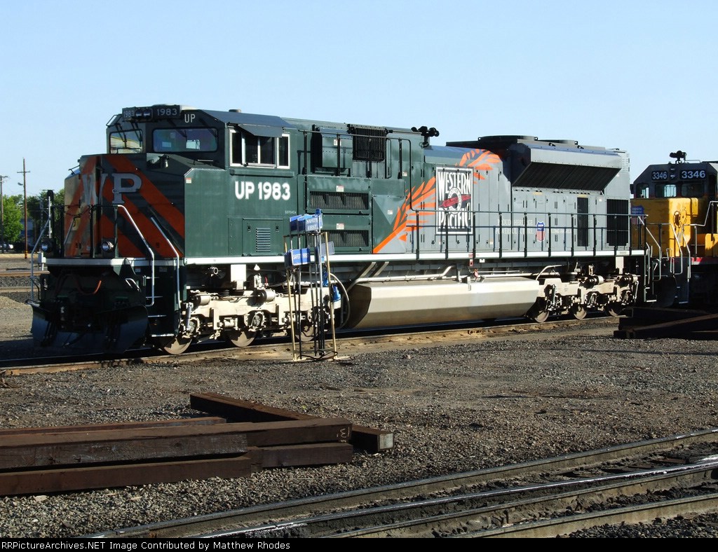 UP 1983 sits outside the diesel shops